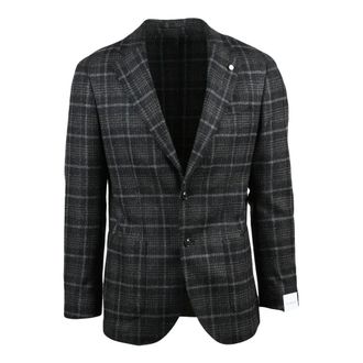 Luigi Bianchi Mantova Blazer Stondato - - Jackets - Herren - Grau - M