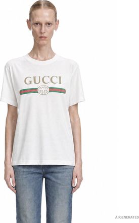 Gucci Cotton Jersey And Silk T-Shirt