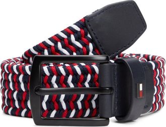 Tommy Hilfiger Elastischer Flechtg&uuml;rtel mit Lederakzenten in