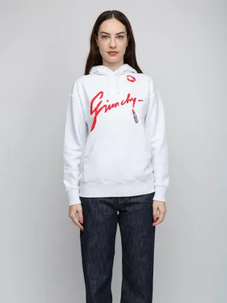 Givenchy Womens White Cotton Hoodie Clothing