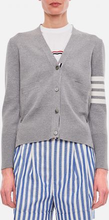 Thom Browne Strickjacke Mit V-ausschnitt Aus Merinowolle