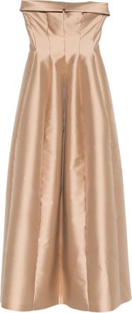 Alberta Ferretti robe-bustier longue - Tons neutres
