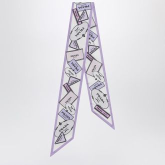 Prada Lilac printed silk twill ribbon