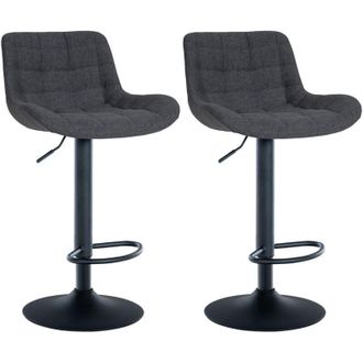 Clp Ensemble de 2 tabourets Black Bar Tover, tissu