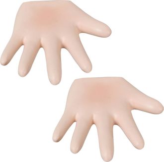 DOITOOL 2 St&uuml;ck Handf&ouml;rmige Wandregale aus Kunstharz Multifunktionale Handskulpturen Als Badezimmer und Wohnzimmer Wanddekoration mit Stabiler Tragkraft