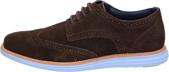 CHUNG SHI Herren Sensomo I Schnürhalbschuhe, Dunkelbraun/Hellblau, 44.5 EU