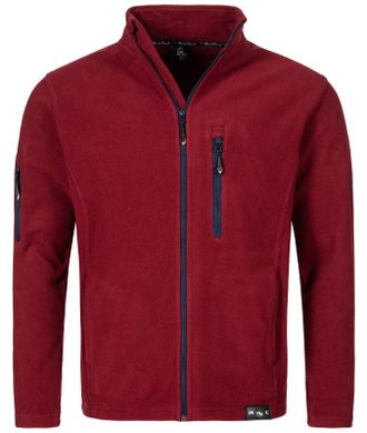 Rock Creek Herren Fleece Jacke Outdoor Wanderjacke Pullover Full Zip Hoodie Herrenjacke Fleecejacke Winterjacke Strickjacke Strickfleecejacke H-197 Weinrot 4XL