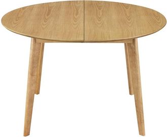 Miliboo Design-Esstisch rund ausziehbar Eiche L120-150 LEENA