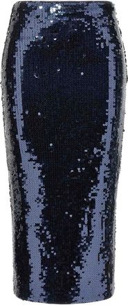 Rotate Jupe Midi - Bleu