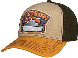 Stetson Casquette Trucker Hacksaw Femme/Homme - de Baseball Mesh Snapback, avec visière Automne Été Printemps Hiver Printemps-été - Taille Unique Beige