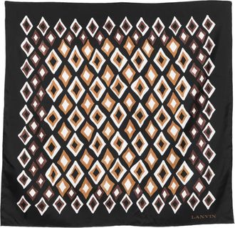 Lanvin écharpe à losanges - Noir