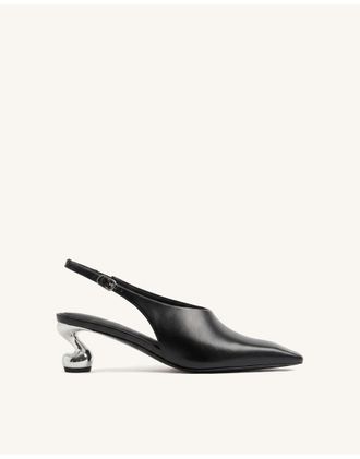 JW PEI Hannah escarpins slingback sculpturaux noirs