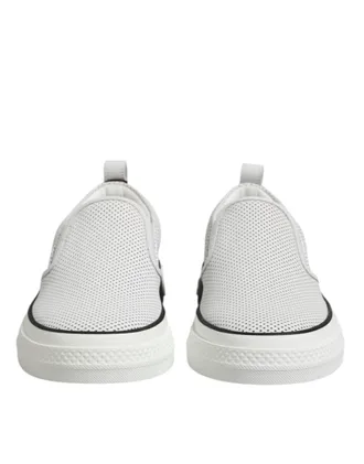Dolce & Gabbana Mens White Perforated Custom 2.zero Sneakers Shoes