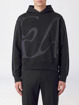Emporio Armani Sweat &agrave; capuche en coton &agrave; imprim&eacute; monogramme et coupe relax