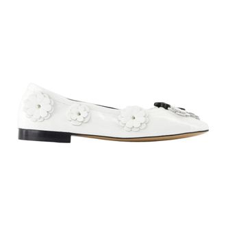 Cecilie Bahnsen Wei&szlig;e Lackleder Ballerinas - - Shoes - Damen - Wei&szlig; - 40 EU