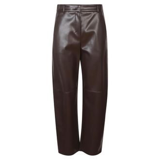 Max Mara Faux-leather Hosen - - Trousers - Damen - Braun - L