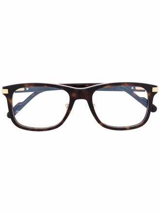 Cartier lunettes de vue &agrave; monture carr&eacute;e - Marron
