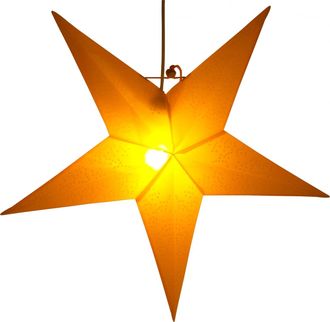 Guru Shop Wetterfester LED Außenstern Kassandra, Weihnachtsstern, Leuchtstern 60 cm Incl. 7 m Kabel & LED Leuchtmittel - Gelb