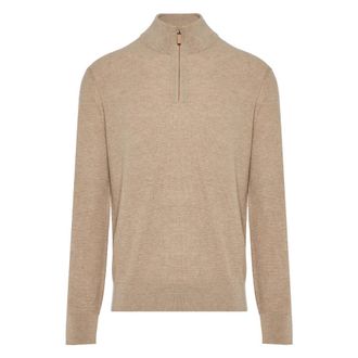 Ermenegildo Zegna Oasi Cashmere Half-Zip Strickware - - Knitwear - Herren - Beige - 3XL