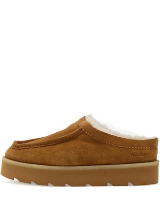 Clarks chaussons Meare &agrave; plateforme - Marron