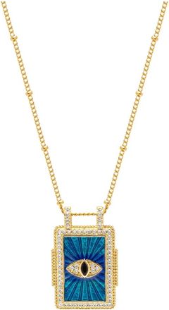 Nialaya Femme, Accessoires, Jaune, Taille: 2XS Collier avec pendentif oeil mal&eacute;fique