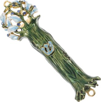 Lurrose Mezuzah mit Schriftrolle und Segensspruch Langlebige Legierung Dekorative Jüdische Türrolle für Chanukka als Geschenk für Neue Hausbesitzer Schutz und