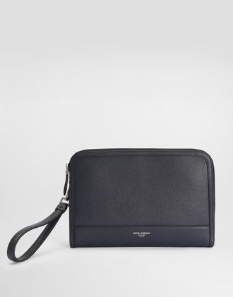 Dolce & Gabbana Clutch-tasche Atene Aus Kalbsleder - Mann Brieftaschen Und Clutches Blue Onesize