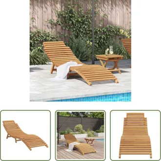 vidaXL Teakholz - Sonnenliege Braun 198 x 55 x 58,5 cm Massivholz Teak