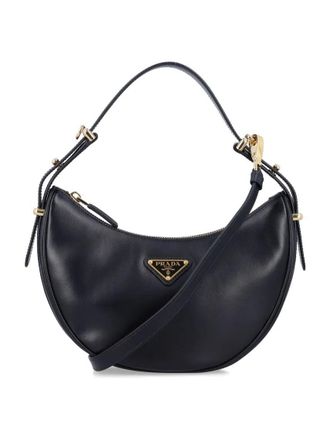 Prada Hobo Bags - Arqu&eacute; Small Leather Shoulder Bag - Gr. unisize - in Schwarz - f&uuml;r Damen