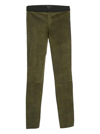 Theory pantalon en daim à taille élastiquée - Vert