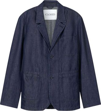 Closed Homme, Vestes, Bleu, Taille: S Single-Breasted Blazer