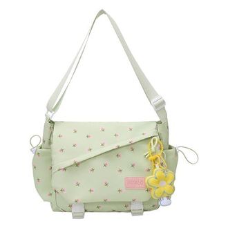 Generic Kexpery Nylon Floral Sac &agrave; Main &Eacute;paule Femme Sac Messenger Polyvalent pour Travail Shopping Voyage avec Bandouli&egrave;re R&eacute;glable