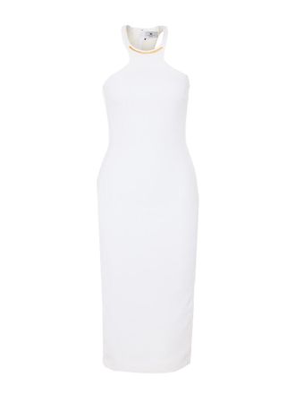 Elisabetta Franchi Robe Au Genou - Blanc