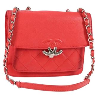 Chanel Pre-owned Cuir sacs-chanel - Femme - Pre-owned - Rouge - Taille: ONE Size
