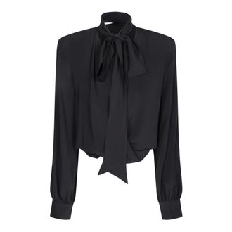 Federica Tosi Femme, Blouses et Chemises, Noir, Taille: 34 FR Blouses