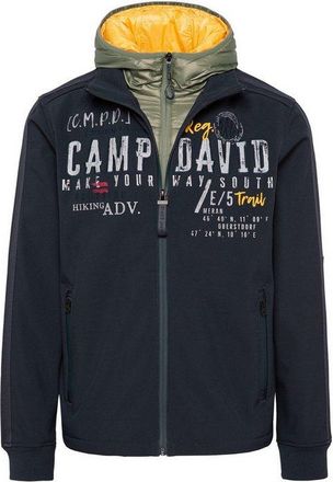 Camp David Softshelljacke / &Uuml;bergangsjacke mit verstellbarem Gummizug im Saum