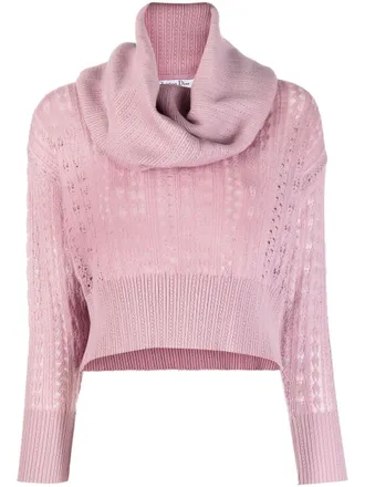 Dior haut en maille à encolure roulée (années 1990) - Violet