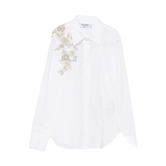 Blugirl Femme, Blouses et Chemises, Blanc, Taille: 42 FR Blugirl Chemises White