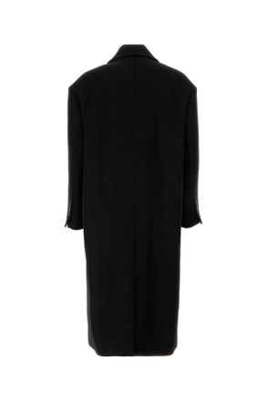 Ami Double-Breasted Virgin Wool Coat - Black