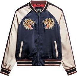 Superdry Vintage EMB SUIKAJAN Vestes, Bleu Marine (Eclipse Navy), 38 Femme