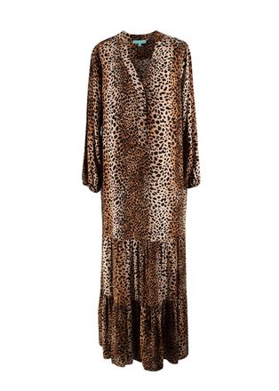 Melissa Odabash Leopard Print Maxi Dress Size M