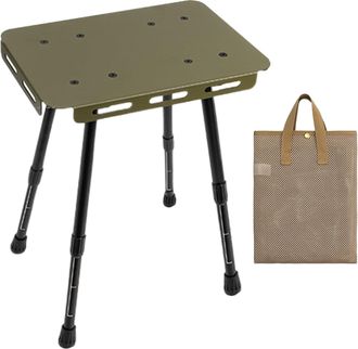 Generico Klapptisch f&uuml;r Camping, zusammenklappbar, tragbarer Schreibtisch mit verstellbarer H&ouml;he und Hocker, rutschfest, robust, f&uuml;r Klassenzimmer, K&uuml;che, Zuha