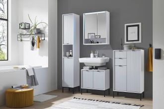 Casa home24 Spiegelschrank 60 x 75 x 20cm Weiß/Matt Weiß