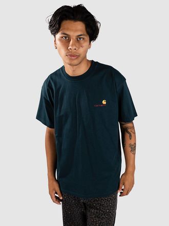 Carhartt Work in Progress American Script T-Shirt deep lagoon