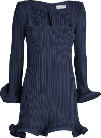 Rowen Rose Georgette Pleated Mini Dress Size L