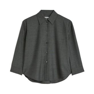 Jil Sander Wollhemd - - Blouses & Shirts - Damen - Grau - S