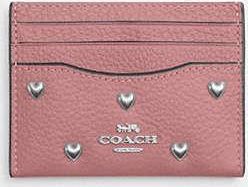 Coach Schmales Kartenetui Mit Ausweisfach Und Herznieten