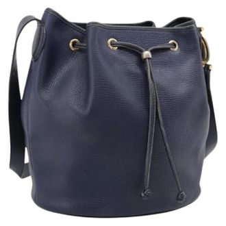 Dior Pre-owned Cuir sacs-dior - Femme - Pre-owned - Bleu - Taille: ONE Size