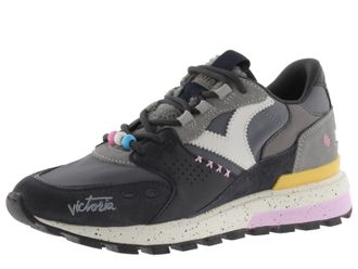 Victoria Low-Top Luna Nylon & Spaltlederteile & Gezahnte Sohle 1156109 f&uuml;r Damen Antracita 36