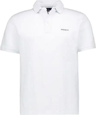 Hackett Herren Polo-Shirt wei&szlig; Baumwoll-Piqu&eacute;